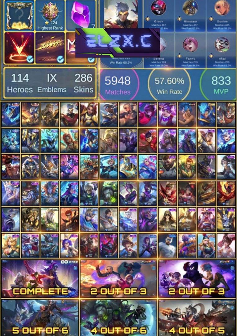 Mobile Legends Hero Squad Stack Account, Video Gaming, Gaming ...