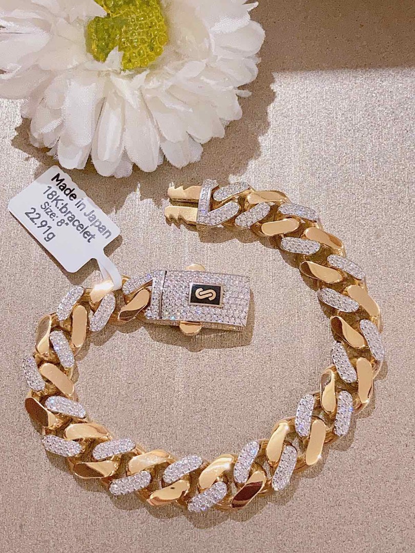 Monaco 8" Bracelet 18k Japan gold, Women's Fashion, Jewelry ...
