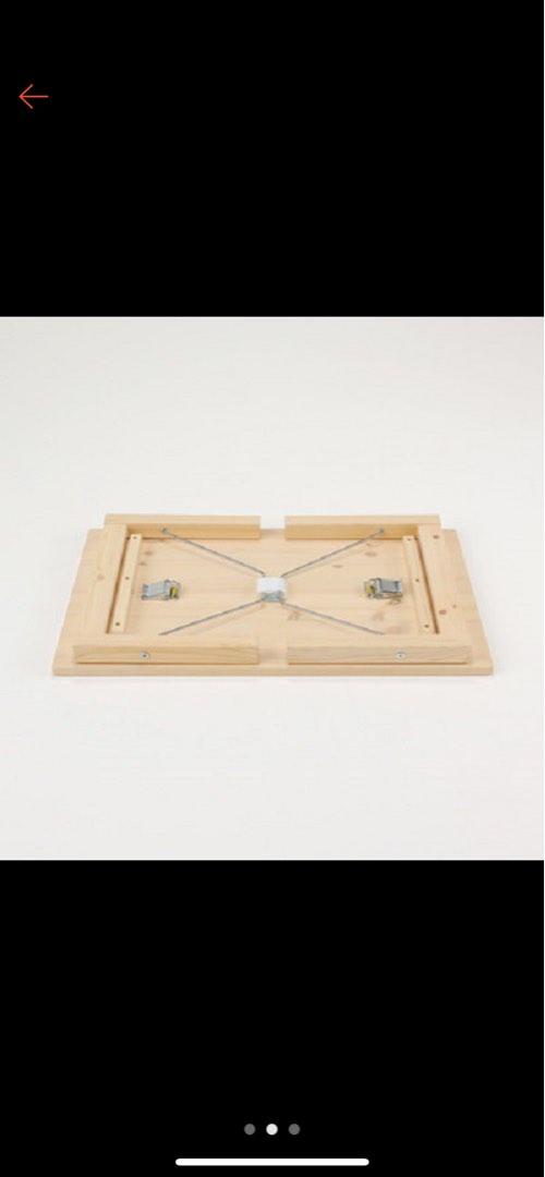 Muji Pine Low Table & S Floor Chair in Beige, Furniture & Home Living ...