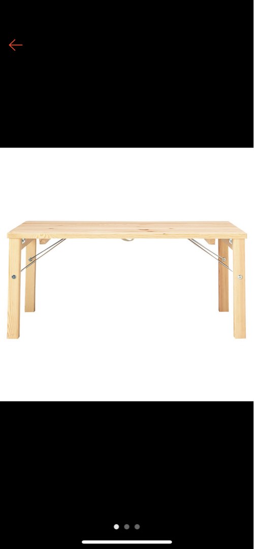 Muji Pine Low Table & S Floor Chair in Beige, Furniture & Home Living ...