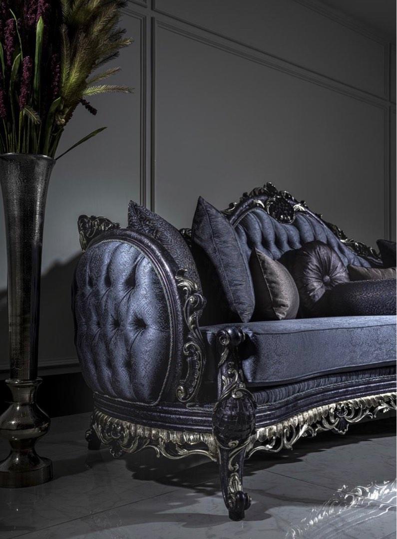 Black Gothic Sofa | Baci Living Room