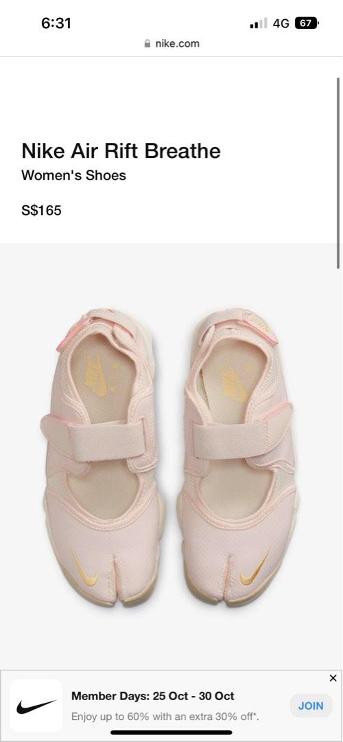Nike Air Rift Womens pink, Women's Fashion, Footwear, Sneakers on Carousell