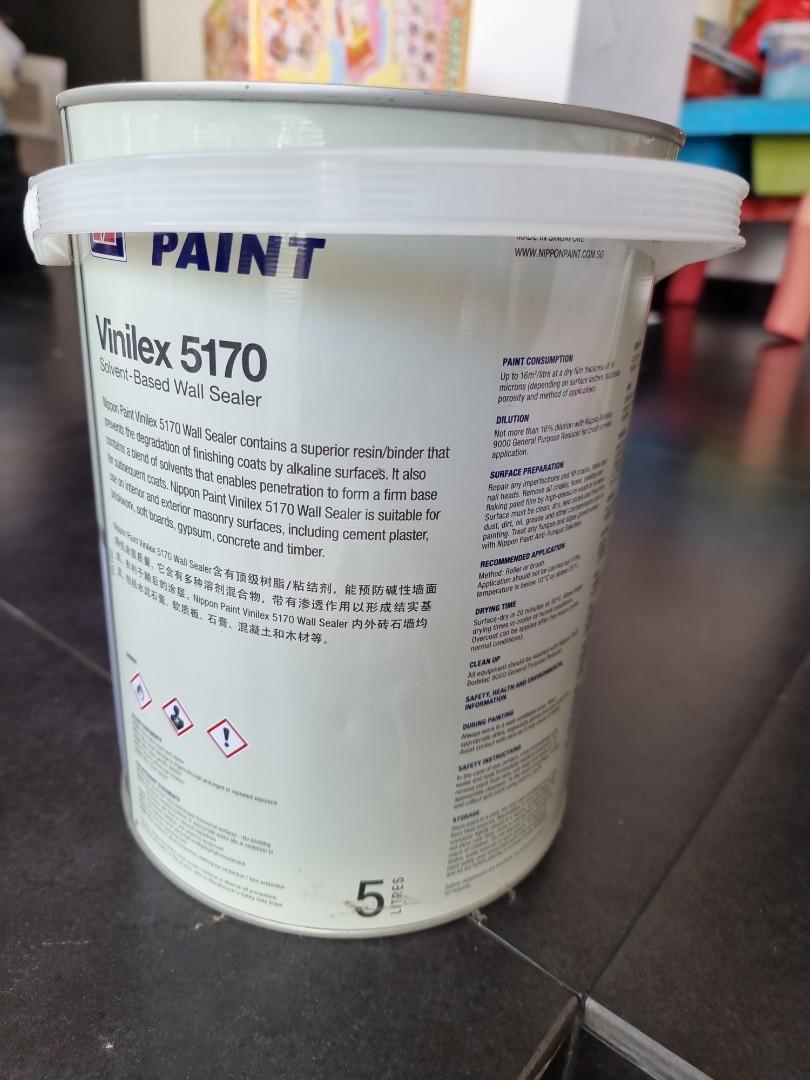 Nippon Paint 5 Litres Vinex 5170 wall sealer, Furniture & Home Living ...
