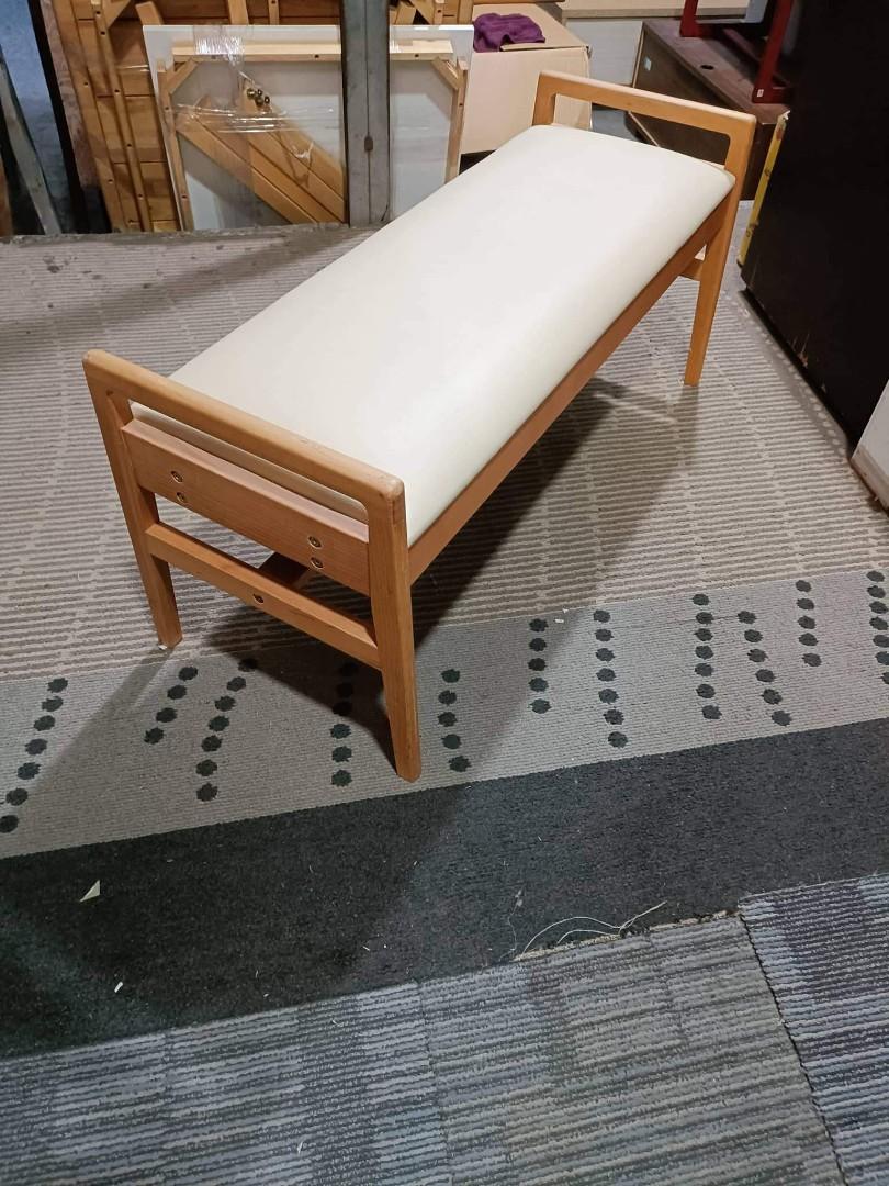 Nitori wooden bench solid wood japan made, Furniture & Home Living ...
