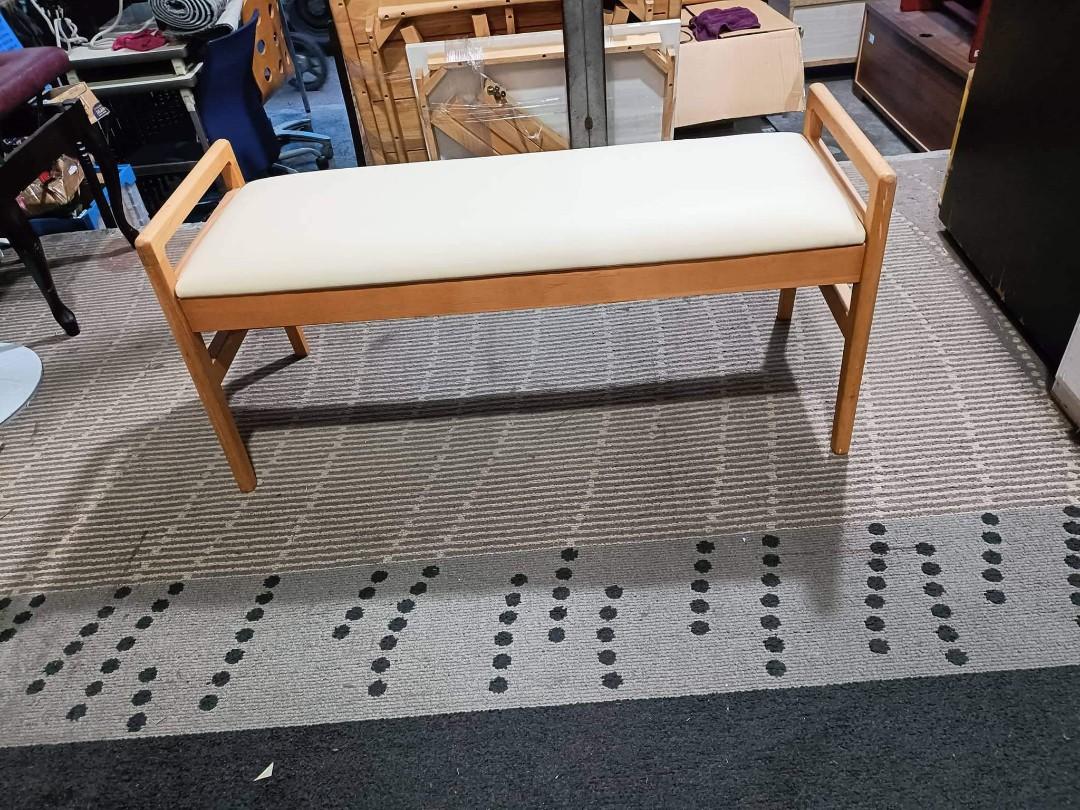 Nitori wooden bench solid wood japan made, Furniture & Home Living ...