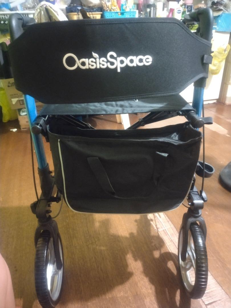 OasisSpace Ultra Folding Rollator Walker with Cup Holder - Portable ...