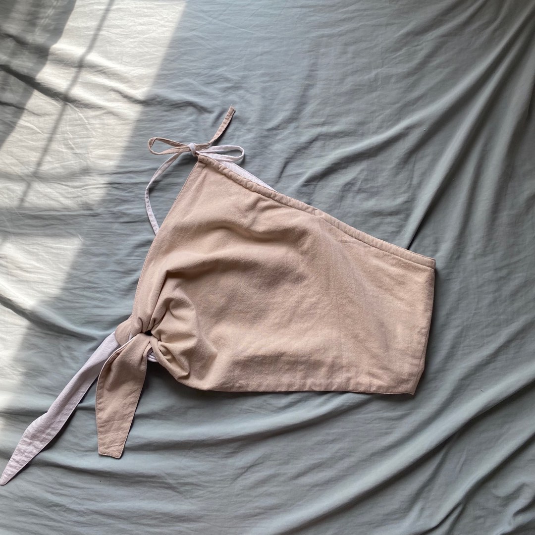 One-shoulder reversible linen top (Lucien top from June 12 the Label ...