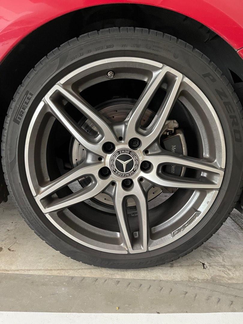 Original Amg 18inch Rims, Car Accessories, Tyres & Rims on Carousell