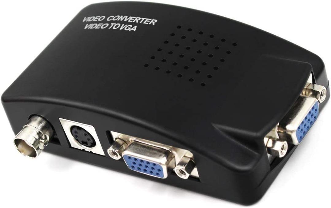 P309 Portable BNC to VGA Video Converter Composite S-Video Input to PC ...