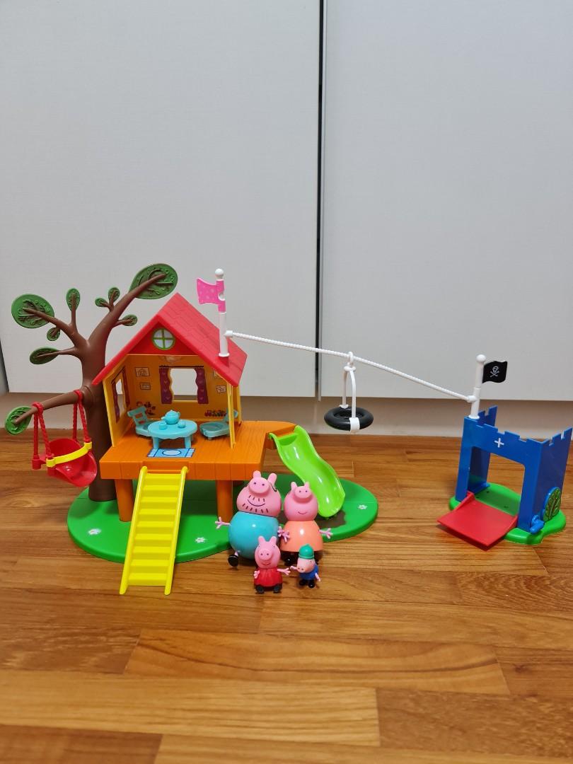 Peppa Pig Tree House & Family Figurines, Hobbies & Toys, Toys & Games ...