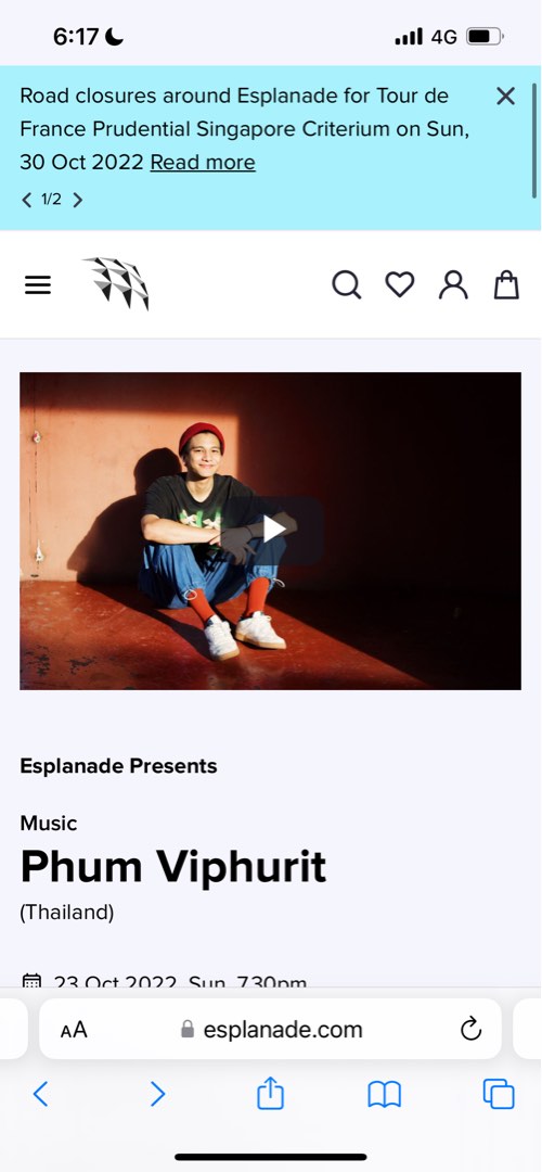 phum viphurit cat 1, Tickets & Vouchers, Event Tickets on Carousell