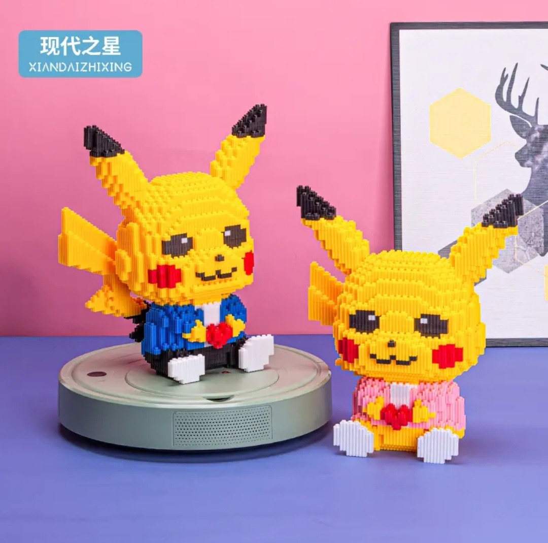 Pikachu Building Blocks, Hobbies & Toys, Toys & Games on Carousell