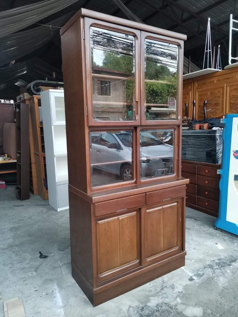 Platera / display cabinet 36L x 18W x 77H inches Glass doors Adjustable ...