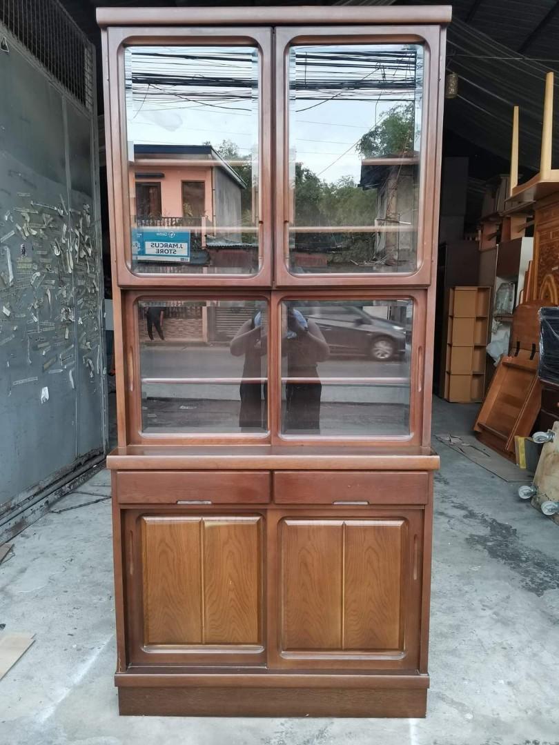 Platera / display cabinet 36L x 18W x 77H inches Glass doors Adjustable ...