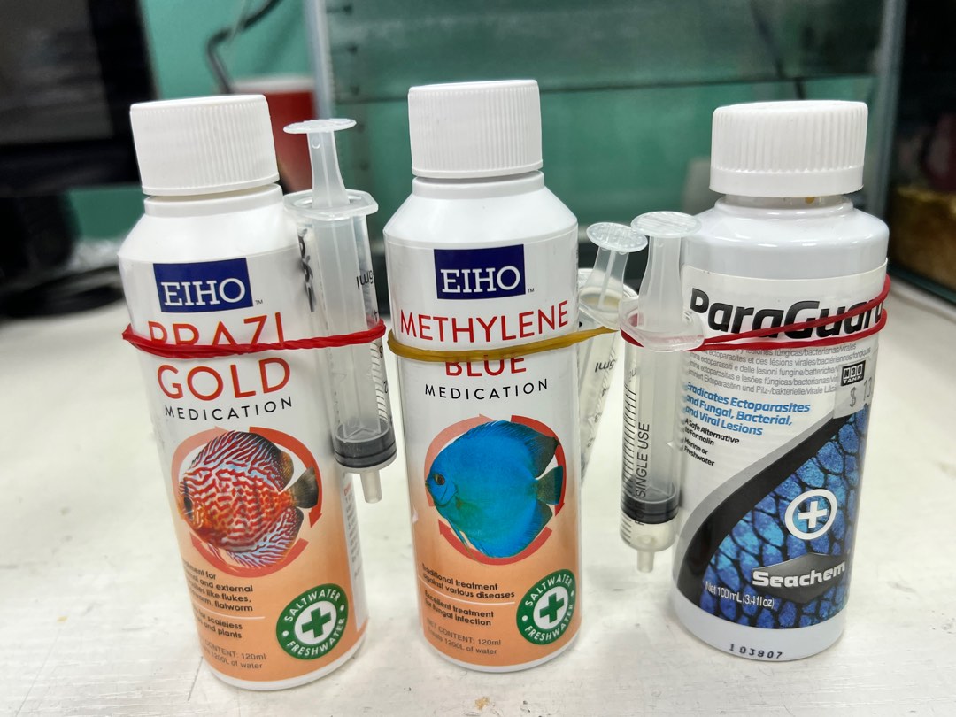 Prazi gold, methylene blue & Paraguard, Pet Supplies, Health & Grooming ...