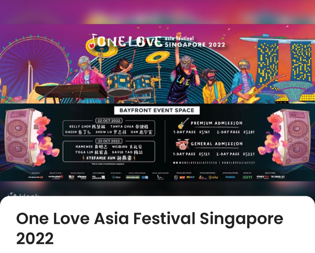 Premium Admission - One Love Asia Festival 2022, Tickets & Vouchers ...