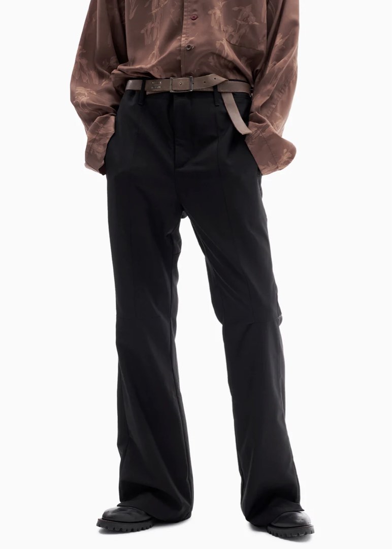 Professor-e E overlock flared pants, Men's Fashion, Bottoms, Trousers on Carousell