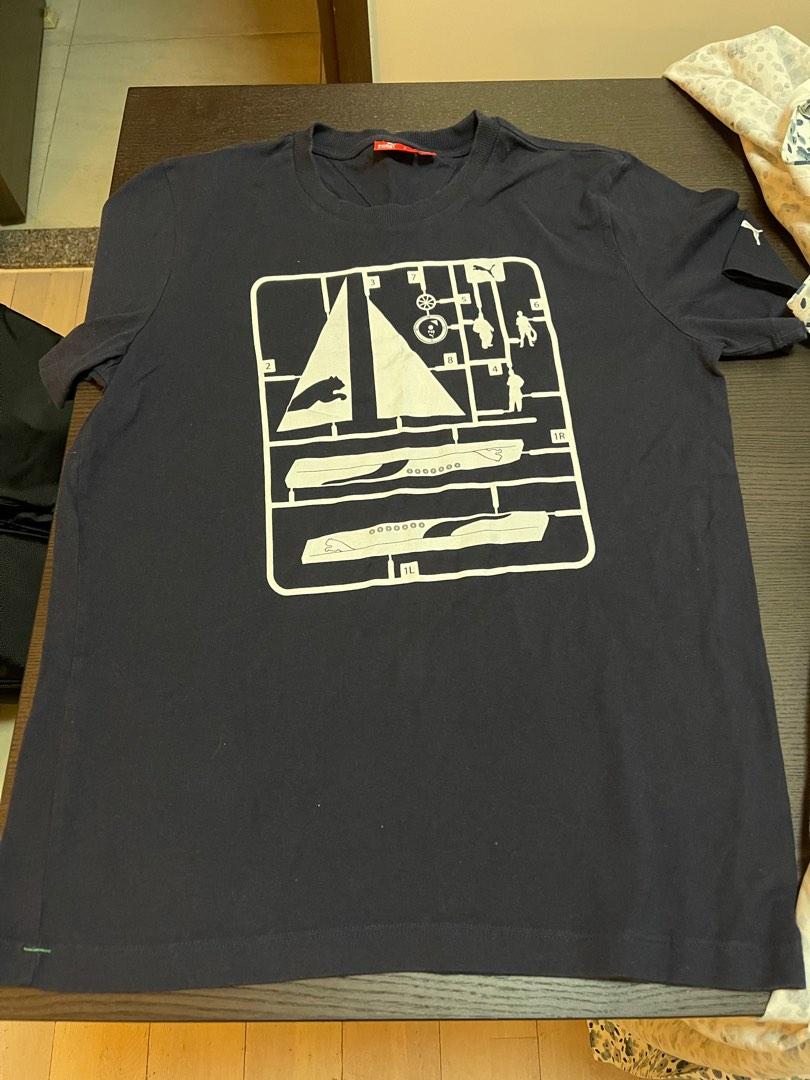 Puma 43 shoulder 50 cm chest, 男裝, 上身及套裝, T-shirt、恤衫、有領衫 - Carousell