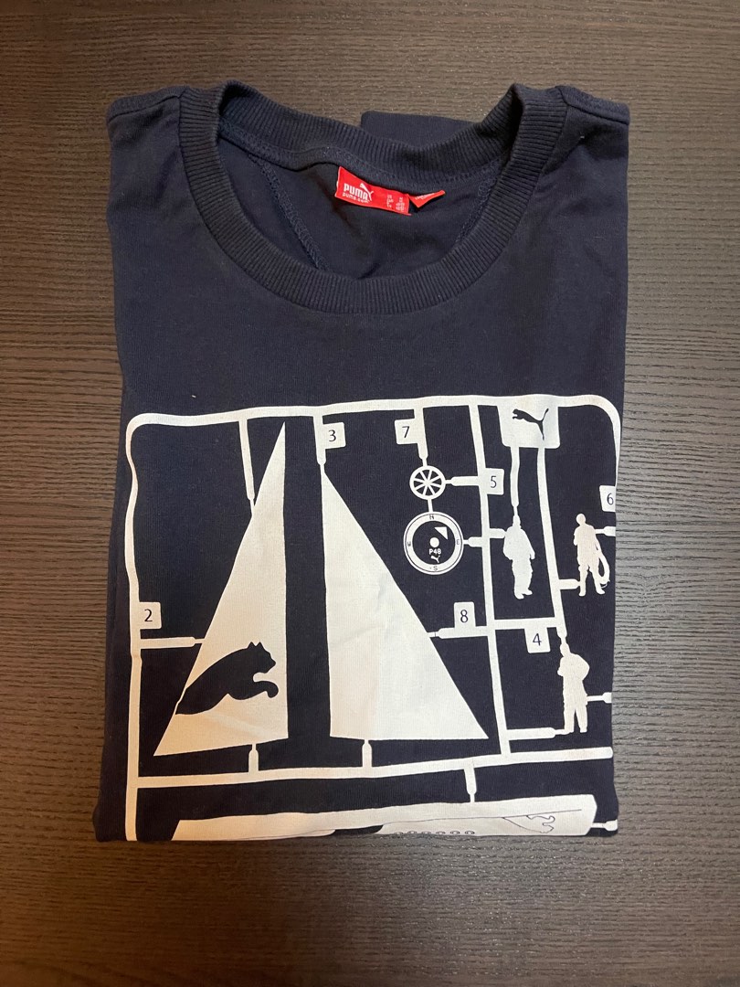 Puma 43 shoulder 50 cm chest, 男裝, 上身及套裝, T-shirt、恤衫、有領衫 - Carousell