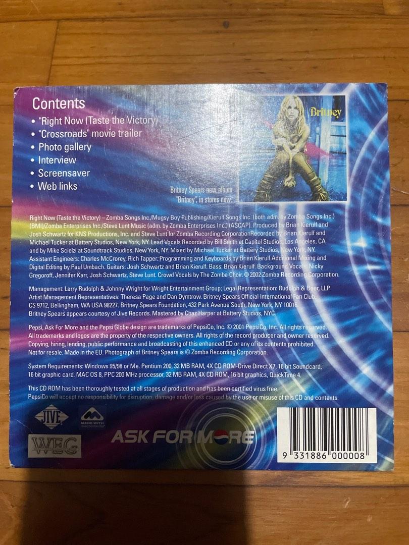Britney Spears Pepsi Ask For More Taste The Victory Promo CD, Hobbies ...