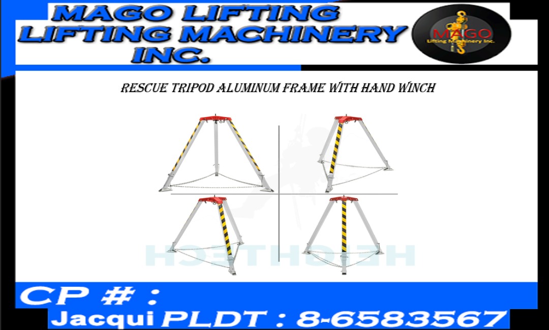 Rescue Tripod Aluminum Frame with Hand Winch, Commercial & Industrial ...