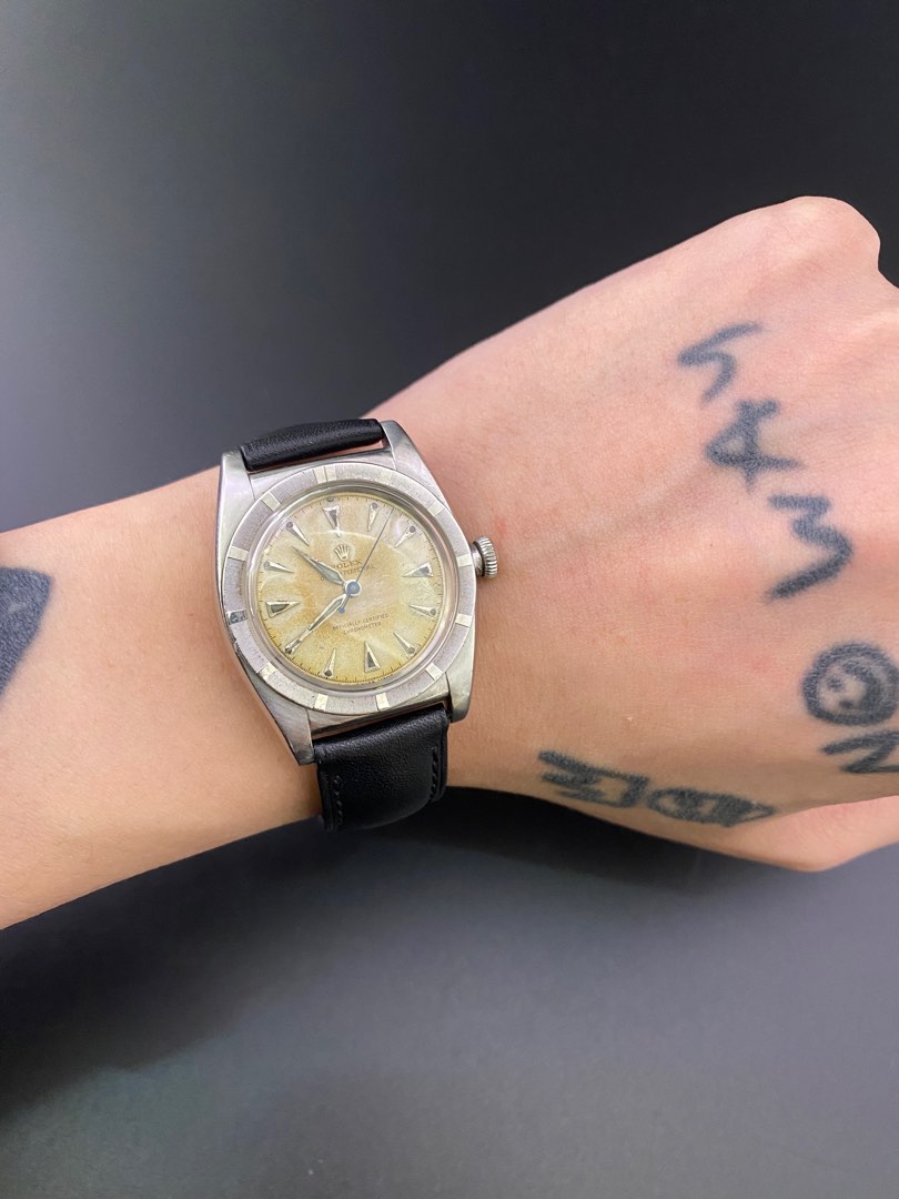 Rolex Oyster Perpetual Bubbleback 3372 1950-1959 omega tudor, 名牌, 手錶 ...
