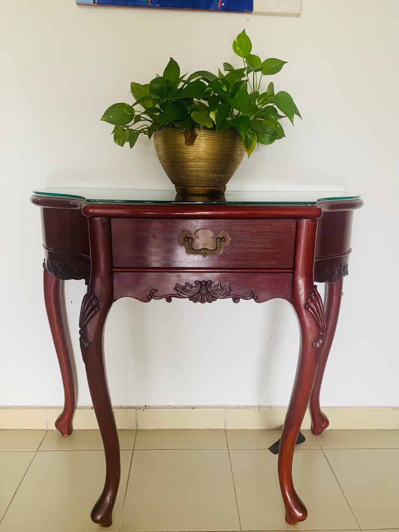 Rosewood Display Shelf with Drawer, Furniture & Home Living, Furniture ...
