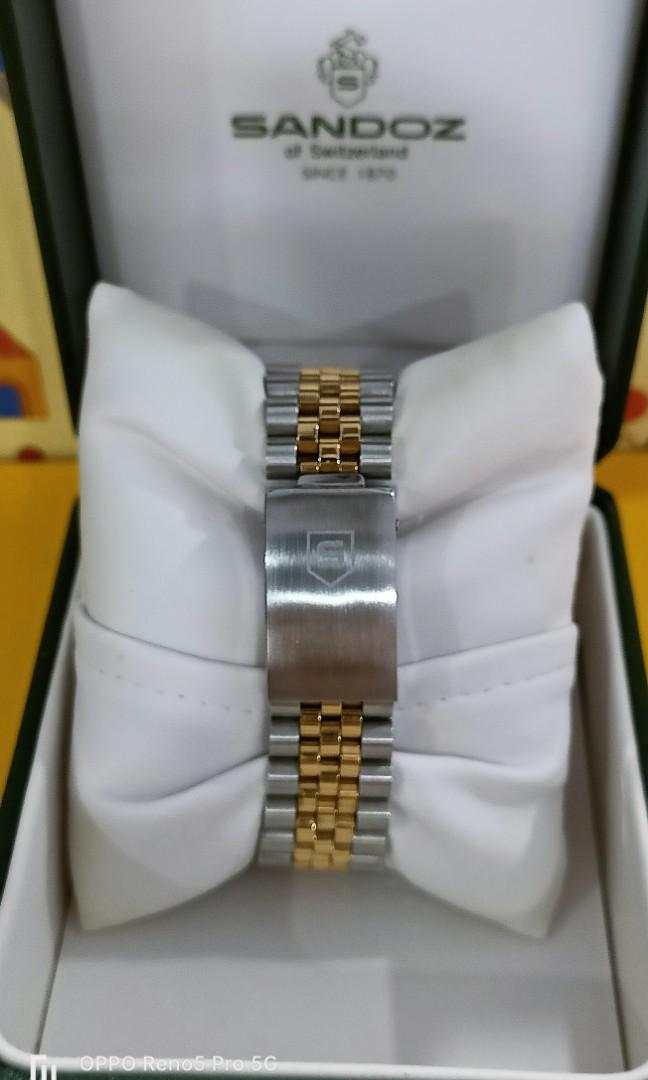 Sandoz half Gold Day Date ETA, Men's Fashion, Watches & Accessories ...
