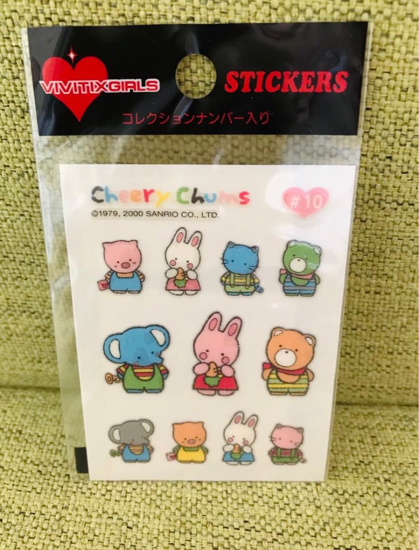 Sanrio 絕版罕有 2000 Cheery Chums 貼紙 Cherry Chums, 興趣及遊戲, 收藏品及紀念品, 古董收藏 ...