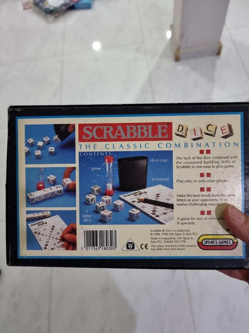 Scrabble Dice, Hobbies & Toys, Toys & Games on Carousell