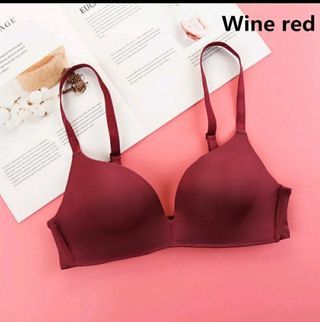 Seamless No Wire Comfort Bra - 34/36A-B Cup | Wine Colour, Women's ...