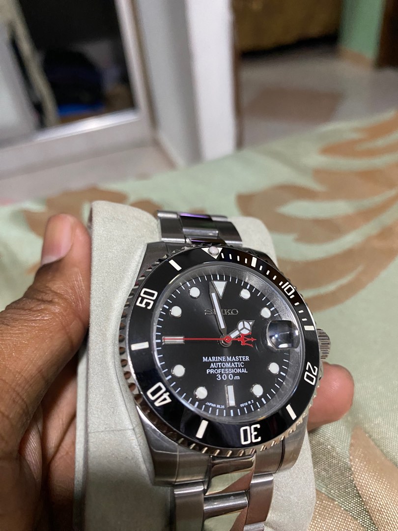 Seiko mod marine master (preloved), Luxury, Watches on Carousell
