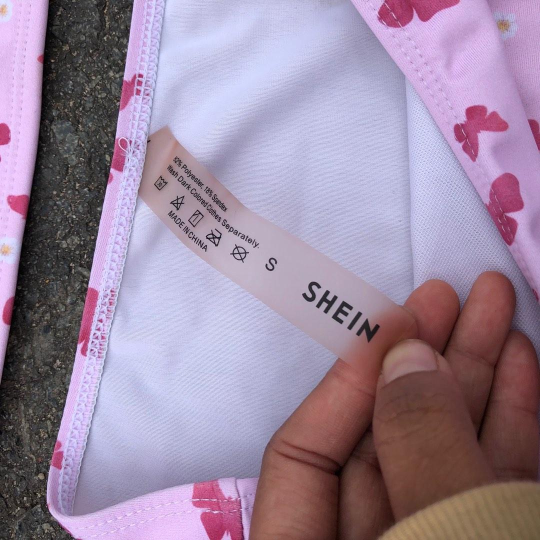 Shein Pink Butterfly Bikini Set Fesyen Wanita Pakaian Wanita Lainnya Di Carousell