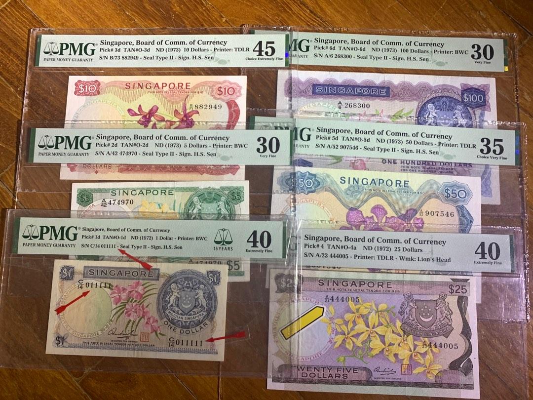 Singapore Orchid old notes full set, Hobbies & Toys, Memorabilia ...