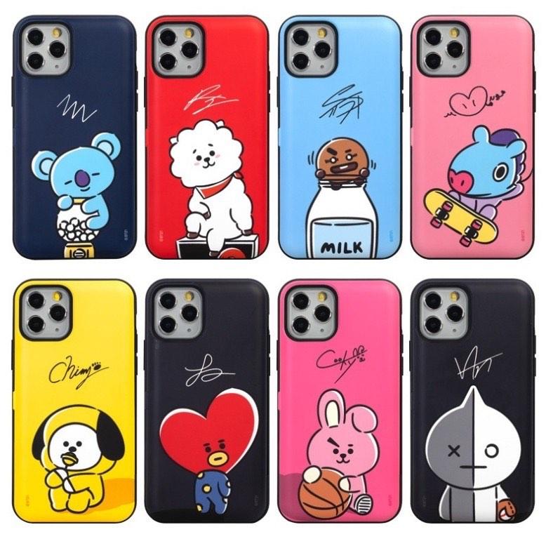 SKINU BT21 Hangout iPhone 11 Pro Card Bumper Case BTS V Taehyung Tata ...