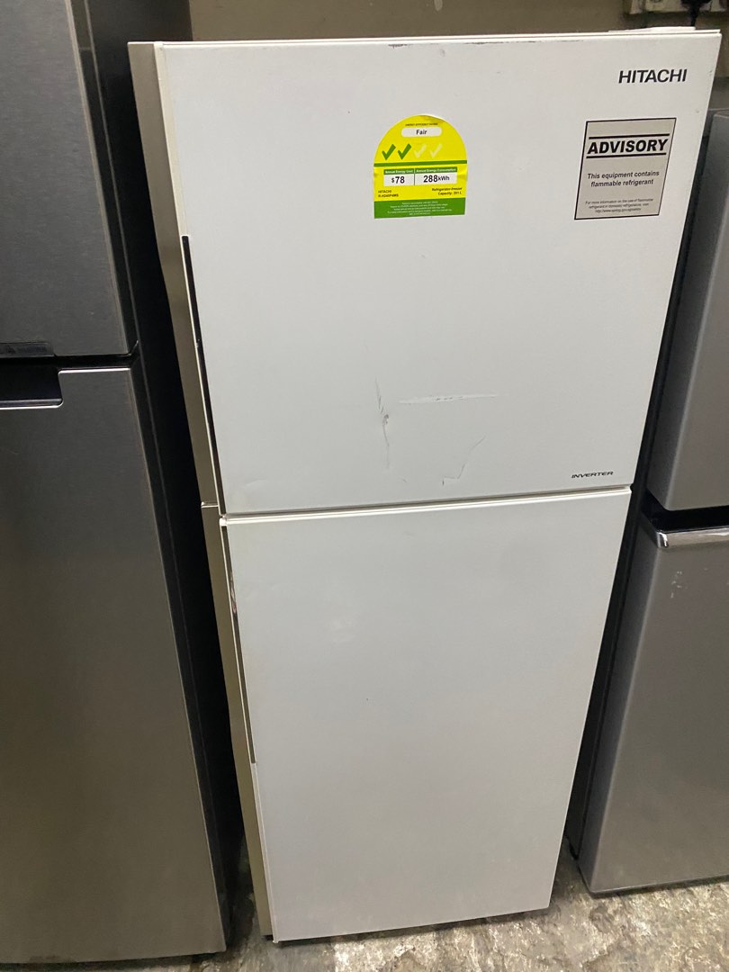 Small White Hitachi Inverter Fridge, 201L, TV & Home Appliances ...