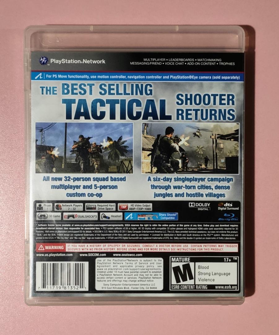 SOCOM 4: US Navy SEALs - [PS3 Game] [ENGLISH Language] [CIB / Complete ...