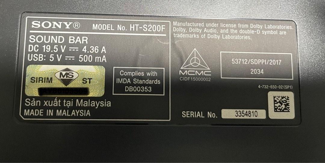Sony soundbar HTS200F, Audio, Soundbars, Speakers & Amplifiers on Carousell