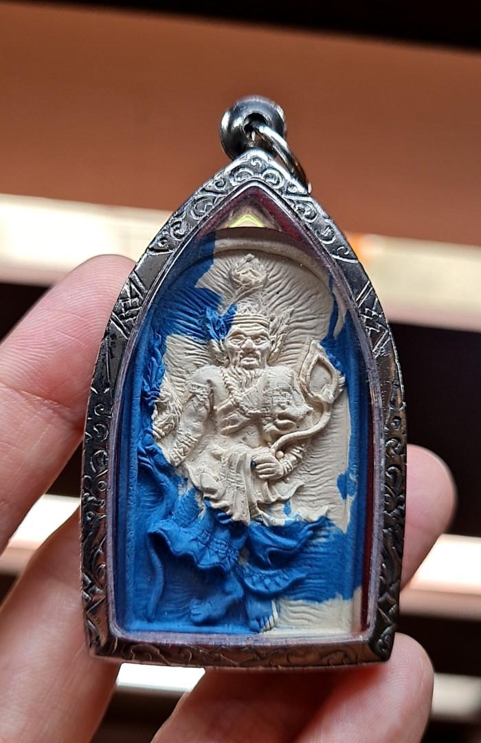 Thai amulet lersi por kea back with salika, takrut, Porthan Loy Wat ...