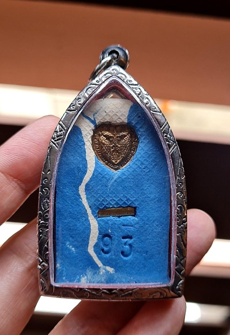 Thai amulet lersi por kea back with salika, takrut, Porthan Loy Wat ...