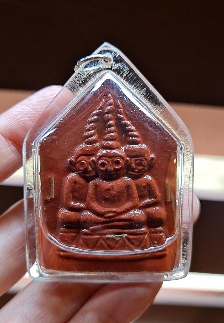 Thai amulet phra khun paen back with phra ngan Aj Harit , lucky love ...