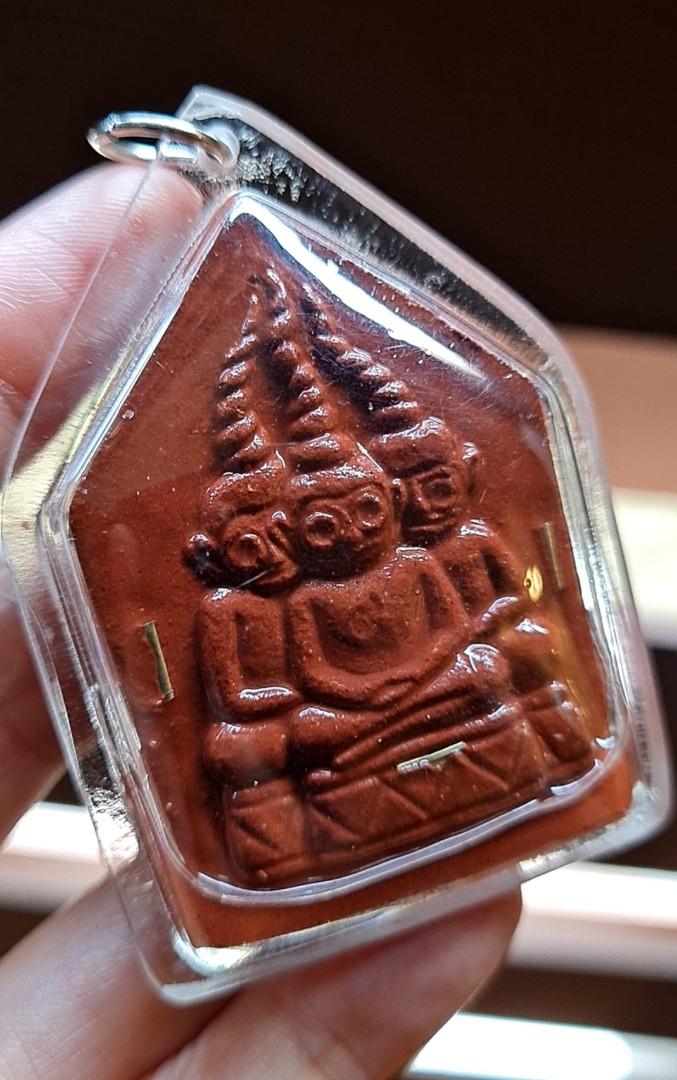 Thai amulet phra khun paen back with phra ngan Aj Harit , lucky love ...