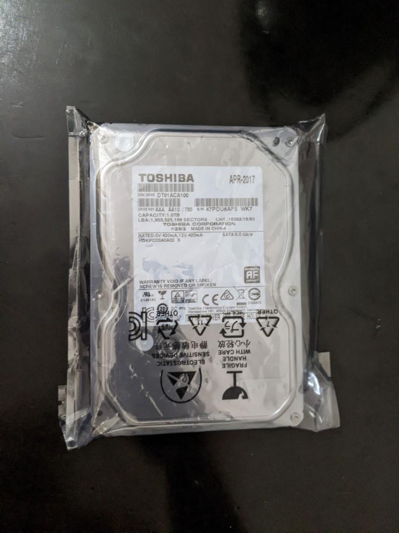TOSHIBA 1 TB Hard disk, Computers & Tech, Parts & Accessories, Hard ...