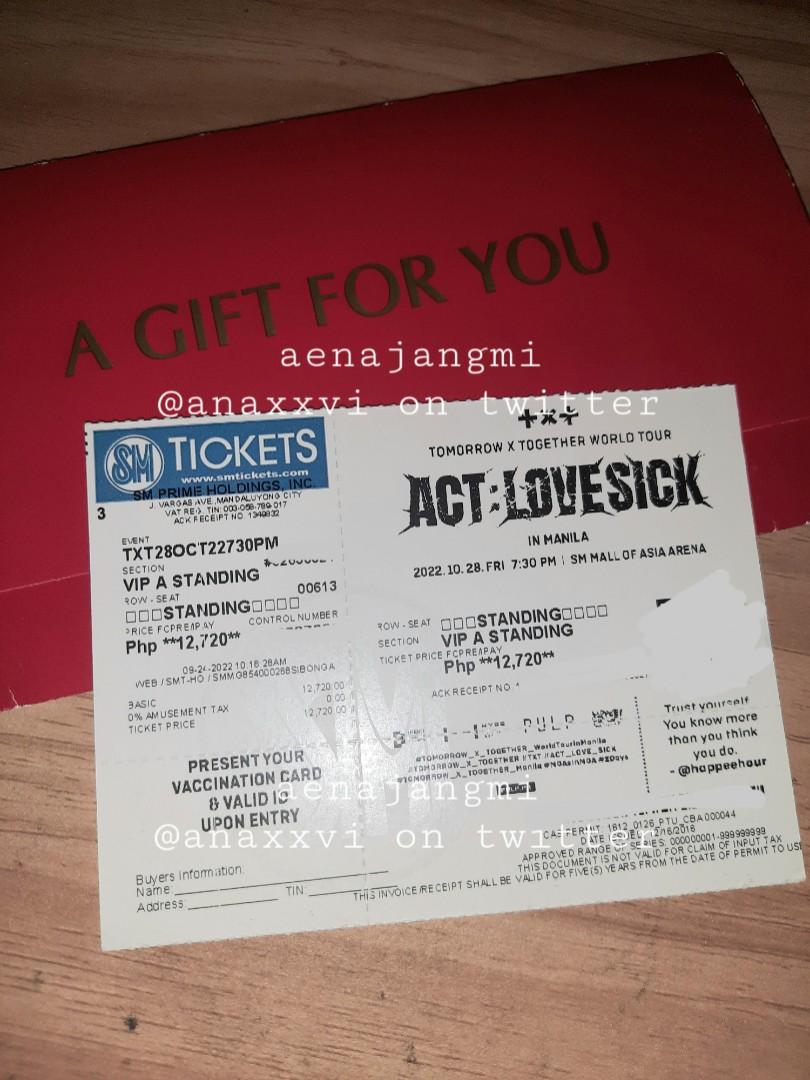 TXT MANILA Day 2 VIPASRO, Tickets & Vouchers, Event Tickets on Carousell