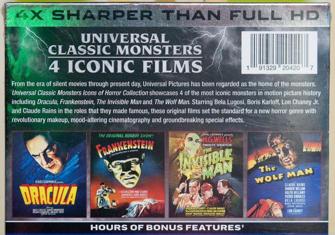 Universal Classic Monsters: Icons of Horror Collection 4K Blu-ray, Vol ...