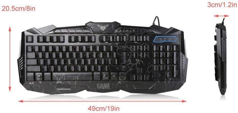 V100 Gaming Keyboard, 104 Keys Mechanical Computer Keyboard USB Wired ...
