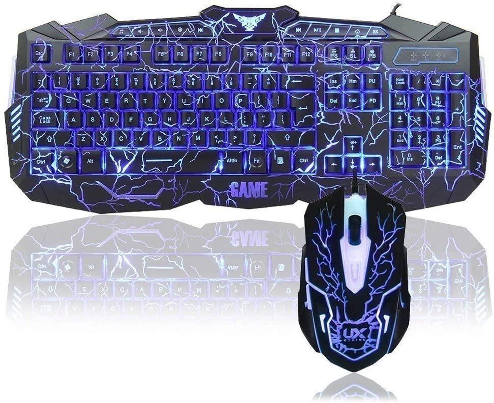 V100 Gaming Keyboard, 104 Keys Mechanical Computer Keyboard USB Wired ...