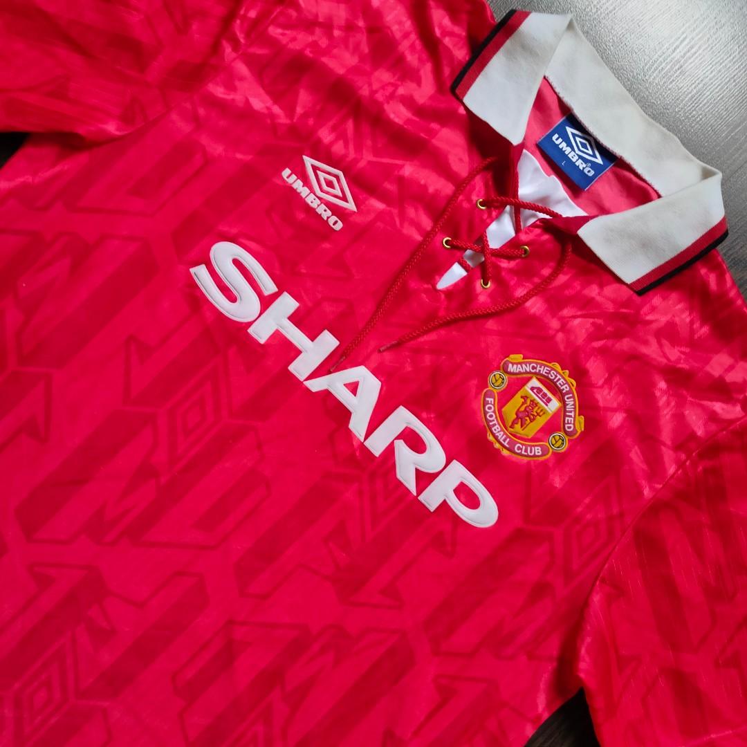VINTAGE RARE UMBRO MANCHESTER UNITED F.C HOME KIT | 1992-94 Football ...