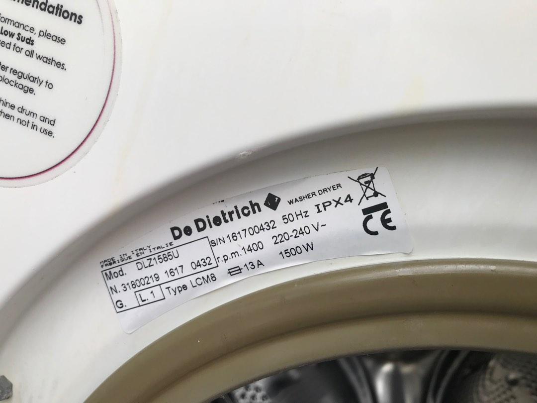 De dietrich Washer cum dryer, TV & Home Appliances, Washing Machines ...