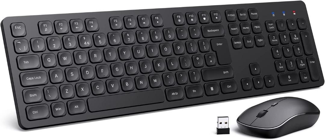 Wireless Keyboard And Mouse Tedgem Laptop Keyboard And Mouse 2 In 1 Slim Silent Cordless